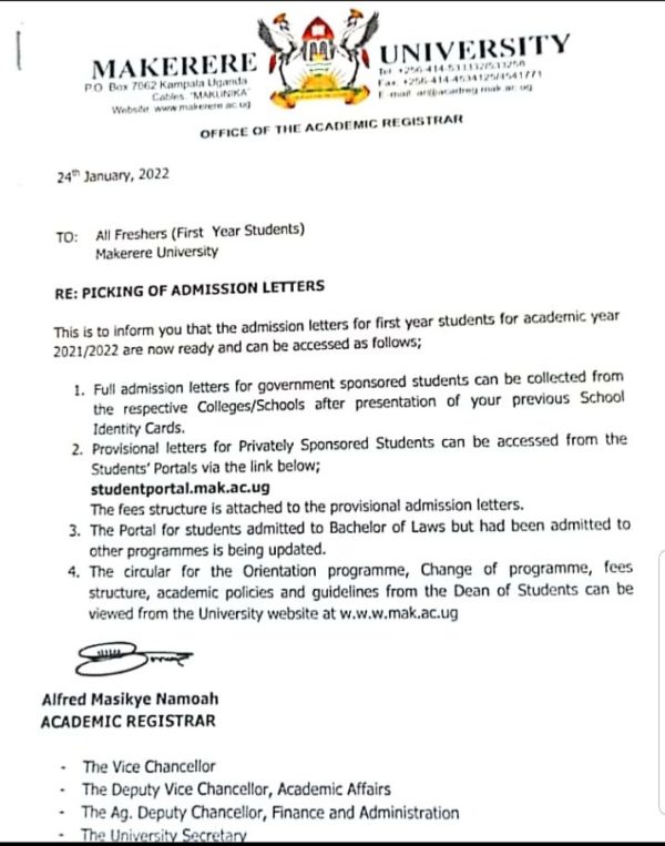 How MUBS Freshers Can Access Admission Letters - Campus Bee