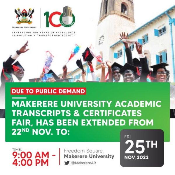 Makerere University Extends Public Fair on Academic Transcripts and ...