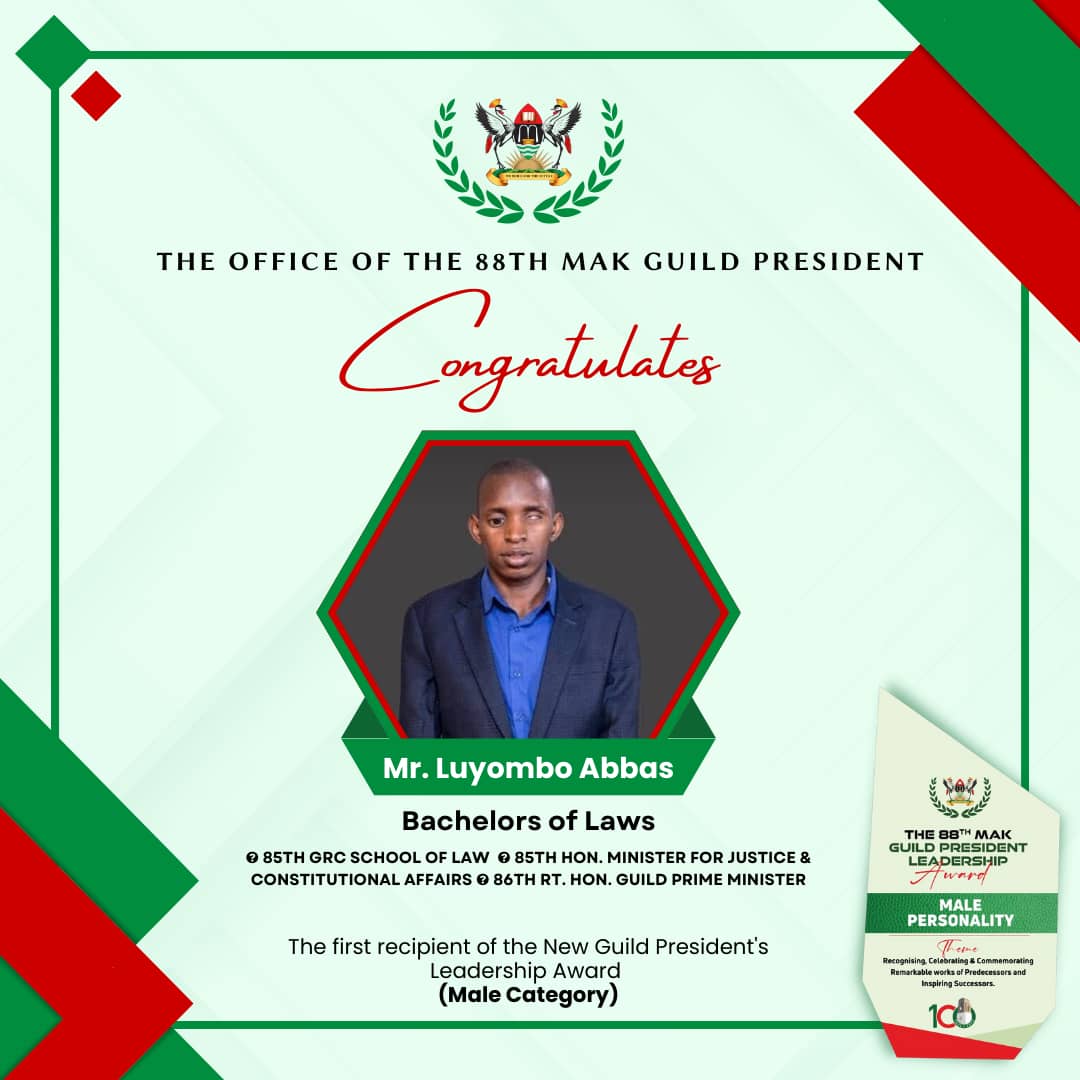 Makerere Guild President Awards Outstanding Predecessors - Campus Bee