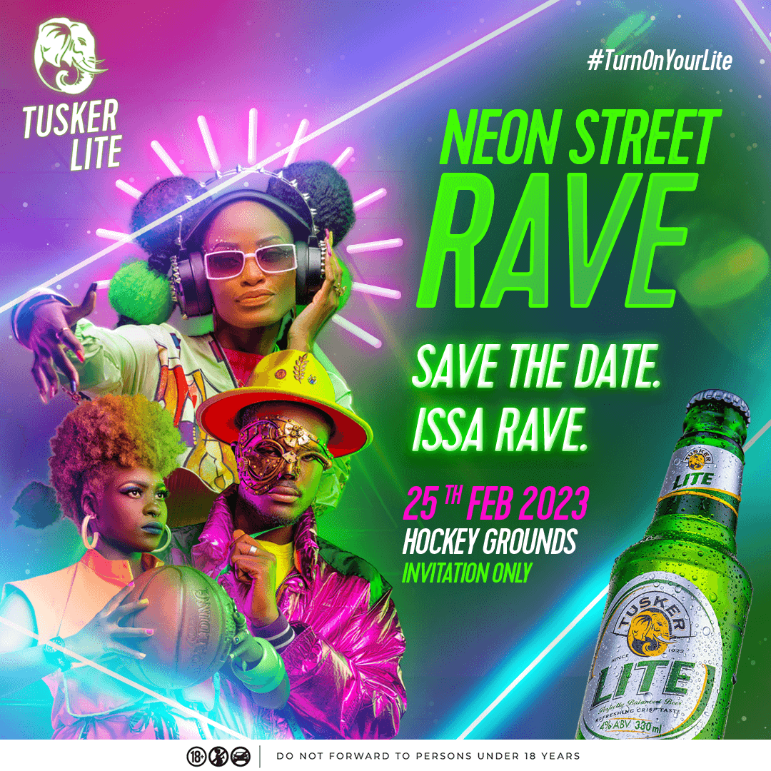 Tusker Lite Neon Street Raves - Campus Bee