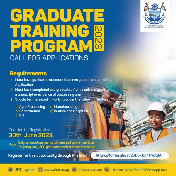 Opportunity: 200 Graduate Trainee Positions Available at Uganda ...